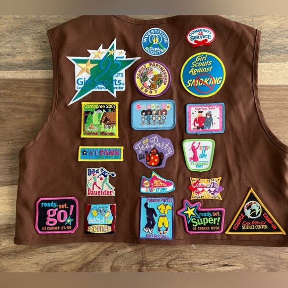 Jackets & Coats | Vintage Brownies Girl Scout Vest With Patches | Poshmark